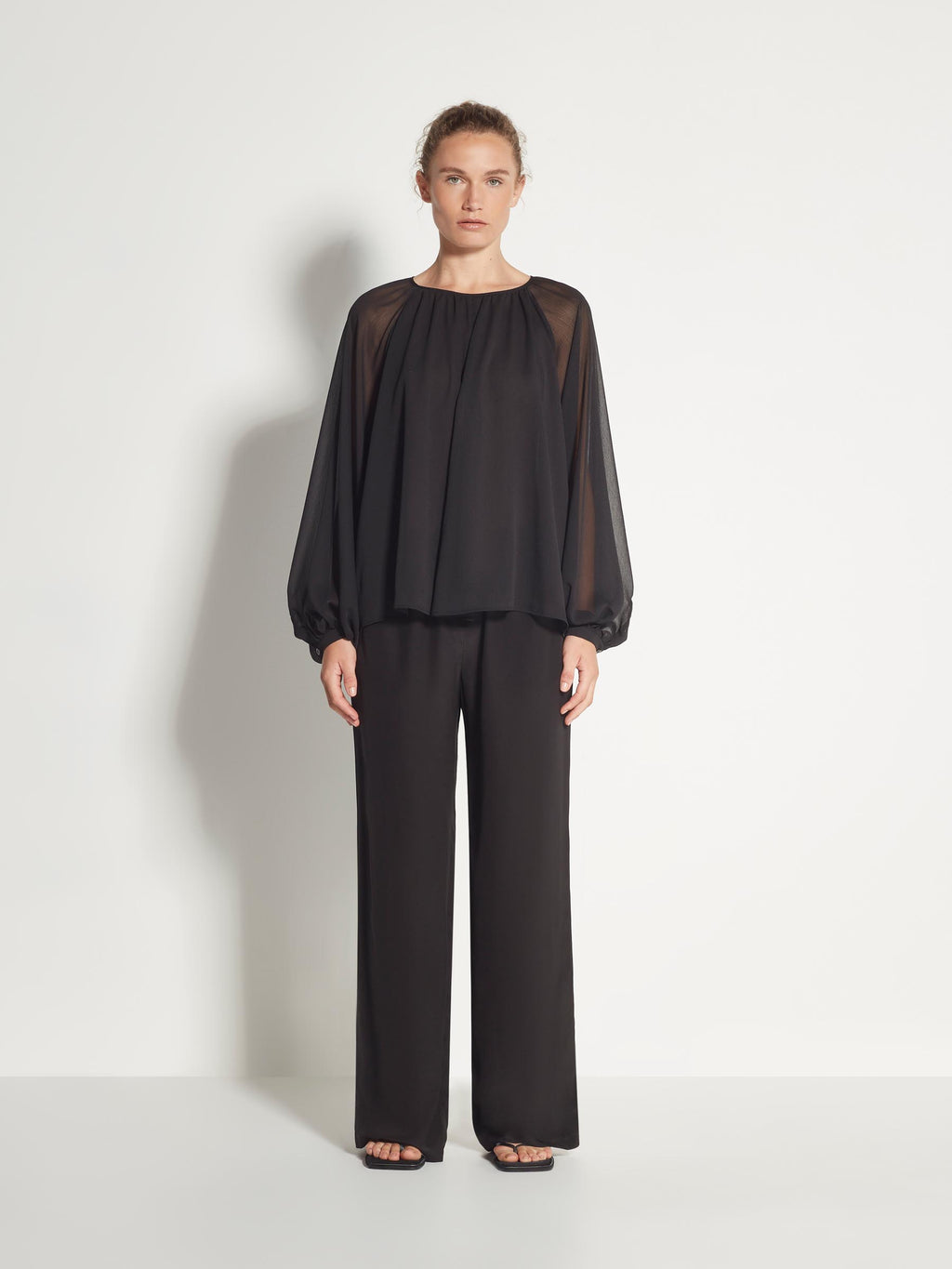 Olympia Top (Crinkle Chiffon) Black – Juliette Hogan