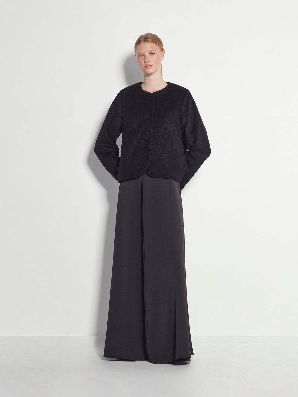 Janet Jacket (Textured Wool) Black Fur – Juliette Hogan