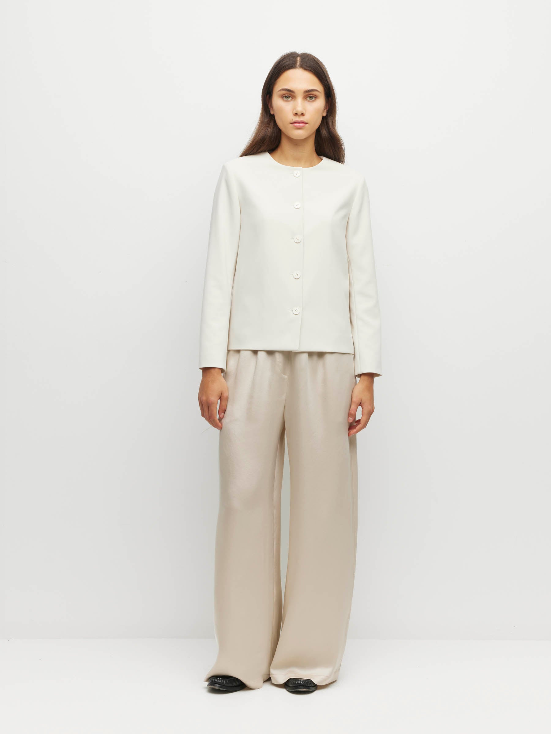 Mimi Jacket (Foundation Suiting) Chalk – Juliette Hogan