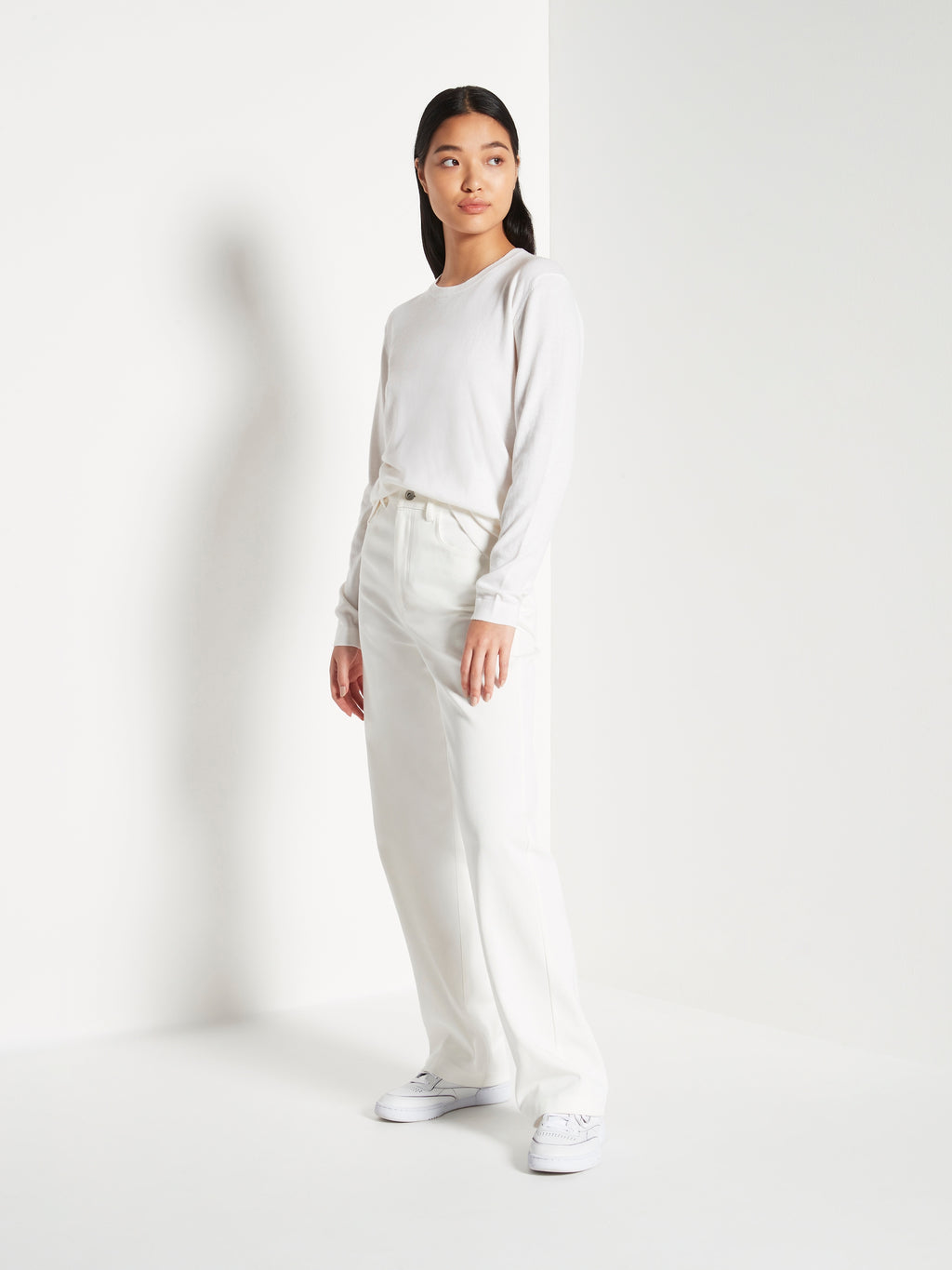 JHL L/S Luxe T (Luxe Cotton Cashmere) Snow – Juliette Hogan
